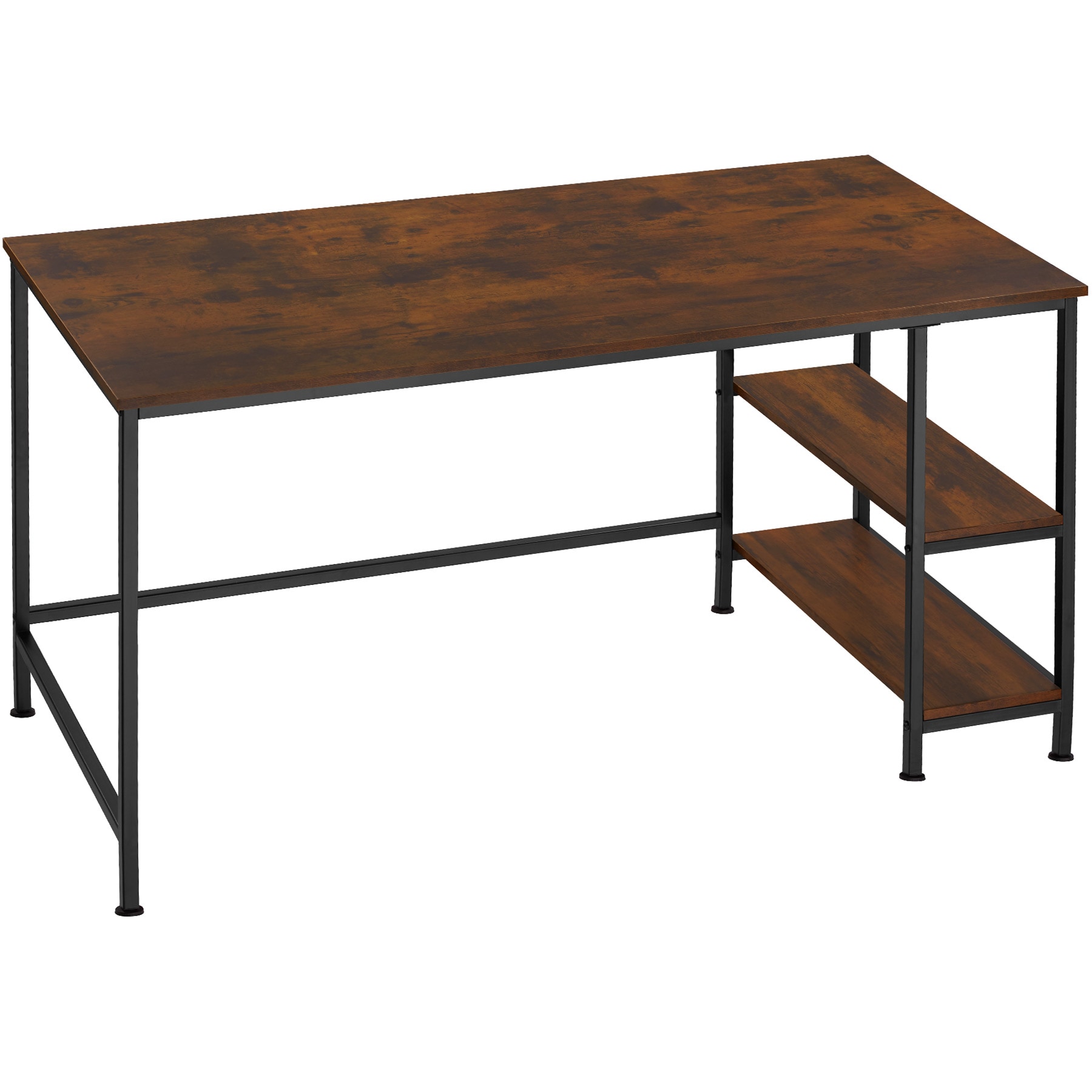tectake Computer Schreibtisch Industrial Style Seitenregal mit 2 Ablagefachern 120 x 60 x 75 5 cm bei Marktkauf online bestellen