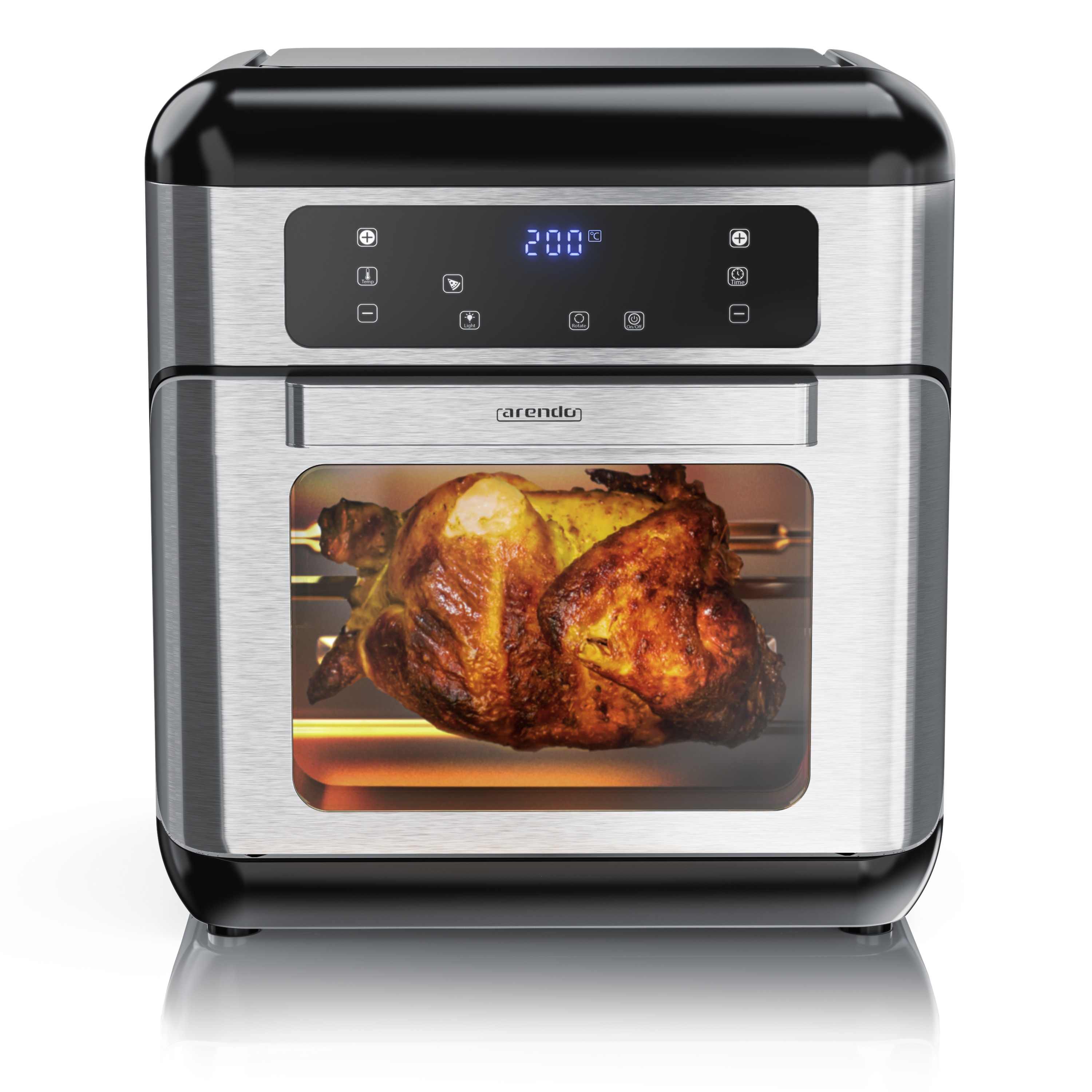 Arendo Heißluftfritteuse, Minibackofen 10L, Airfryer, Mini Backofen mit ...